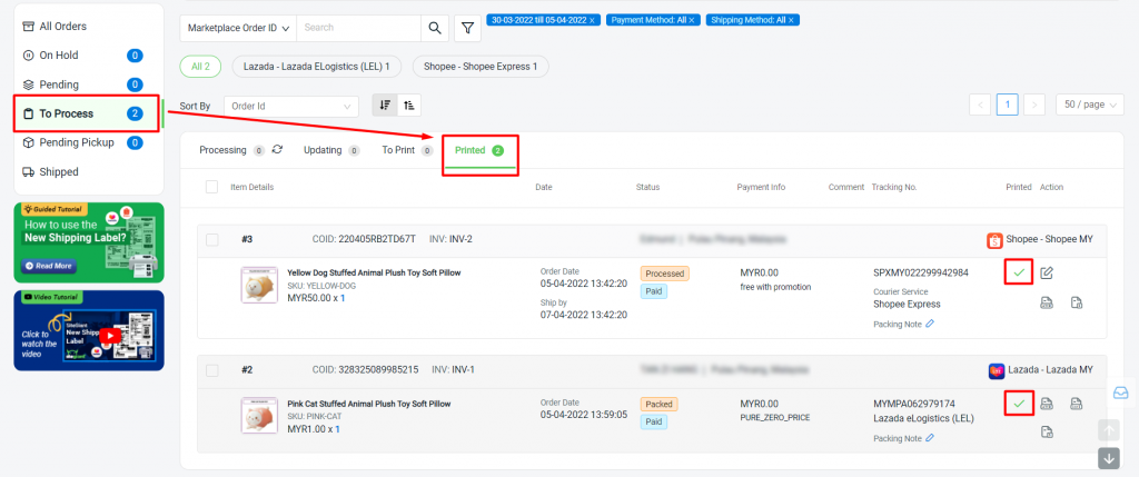 How To Print Shopee And Lazada Shipping Label – SiteGiant Support Centre