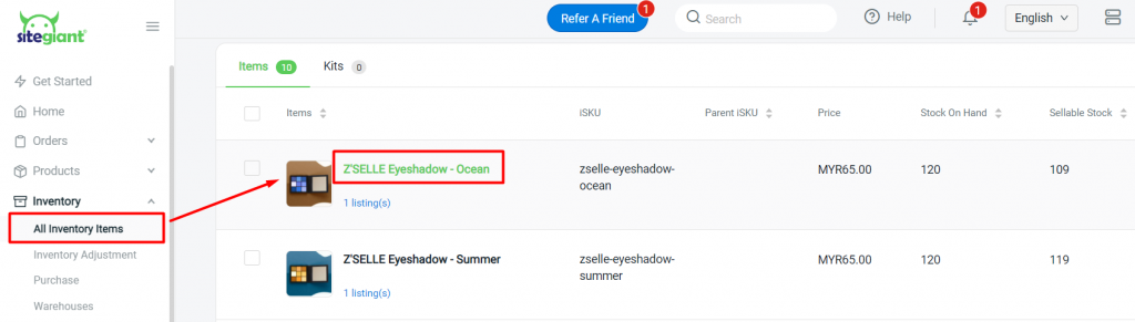 How Inventory Item Stock Details Works – SiteGiant Support Centre