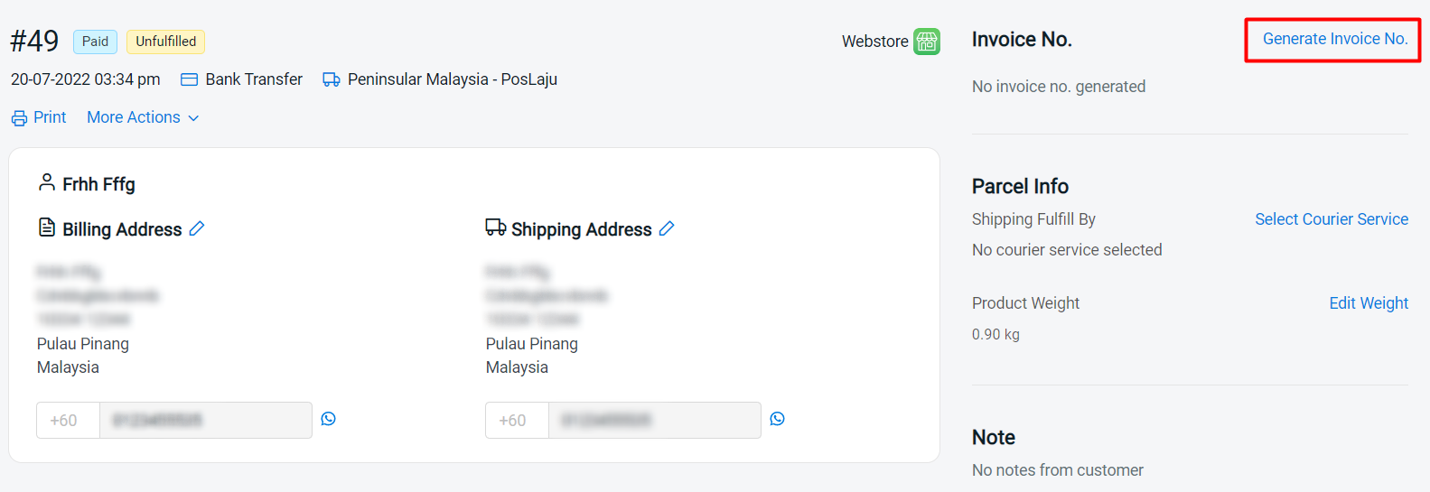 How To Generate Invoice Number – SiteGiant Support Centre