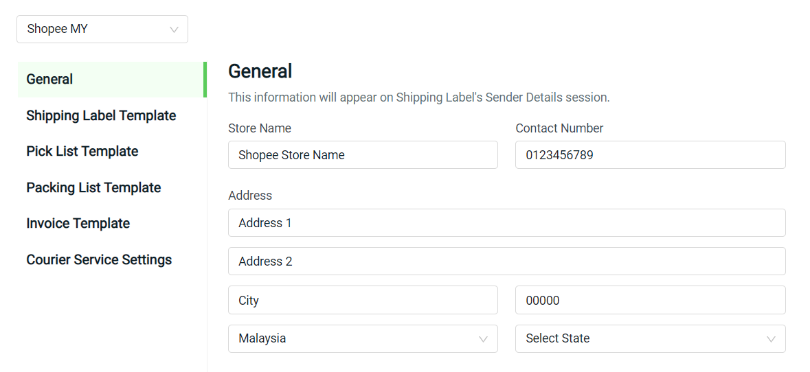 How To Configure Shopee And Lazada Shipping Label Settings – SiteGiant ...