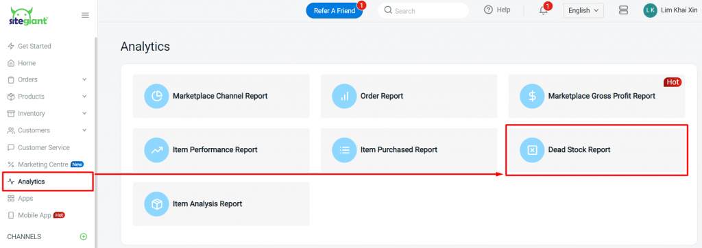 How To Analyse Dead Stock Report – SiteGiant Support Centre