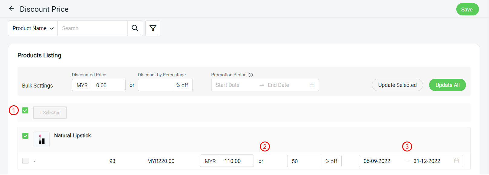 How To Set Product Discount Price For Webstore – SiteGiant Support Centre