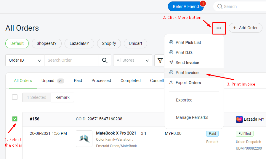 How to Insert Serial Number and Print out in Invoice - SiteGiant ...