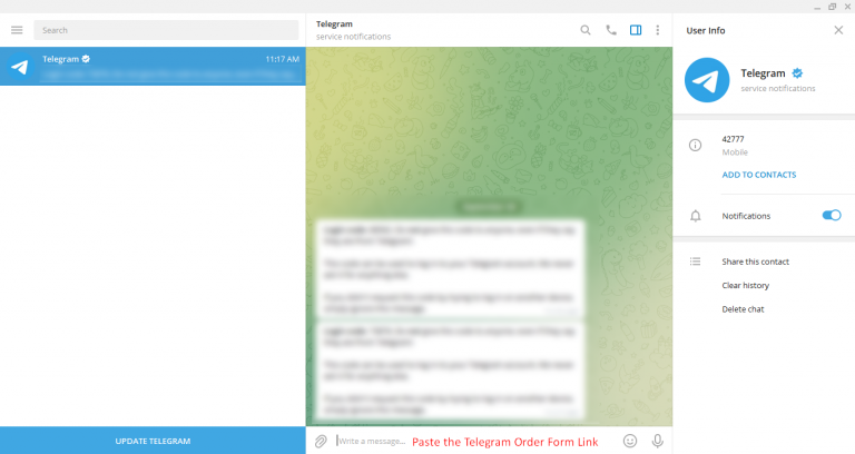 How to Set Up Telegram Order Forms - SiteGiant Support Centre