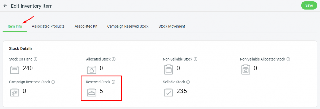 How to set Reserved Stock for Local Inventory - SiteGiant Support Centre