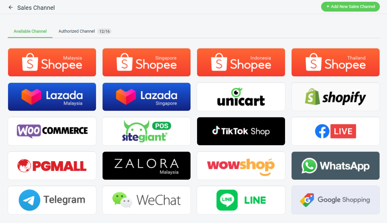 How To Connect Sales Channels - SiteGiant Support Centre