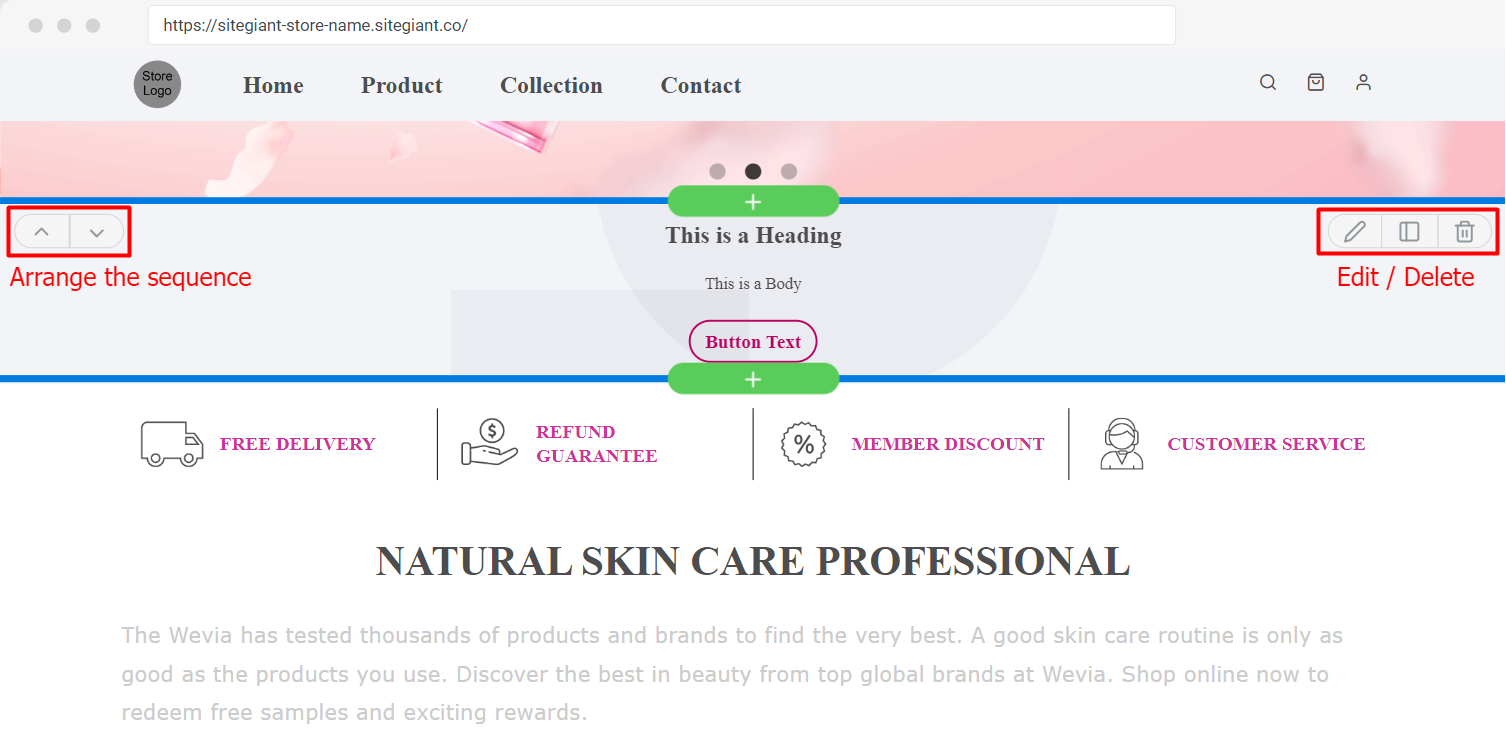 How To Manage Webstore Layout – SiteGiant Support Centre