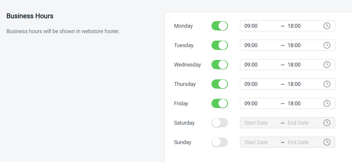 How To Add Business Hours To Webstore – SiteGiant Support Centre