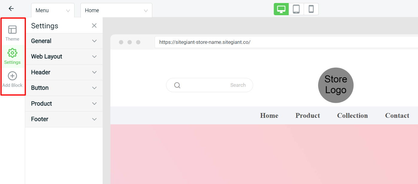 How To Manage Webstore Layout – SiteGiant Support Centre