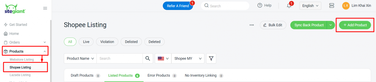How To Add New Product And Publish To Shopee – SiteGiant Support Centre