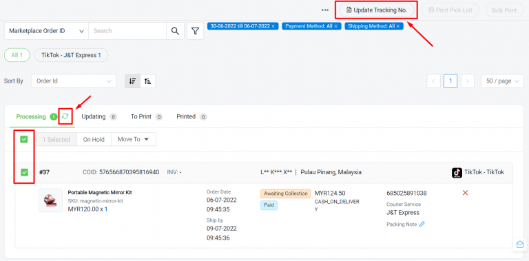 How To Print TikTok Shipping Label - SiteGiant Support Centre