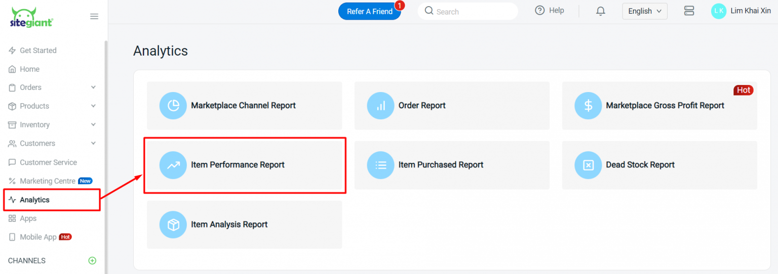 How To Analyse Item Performance Report – SiteGiant Support Centre