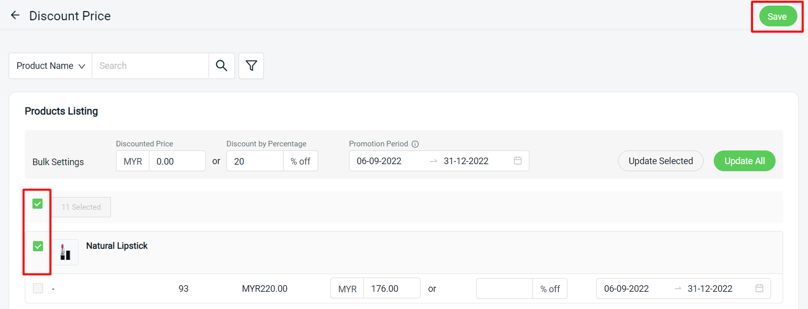 How To Set Product Discount Price For Webstore – SiteGiant Support Centre