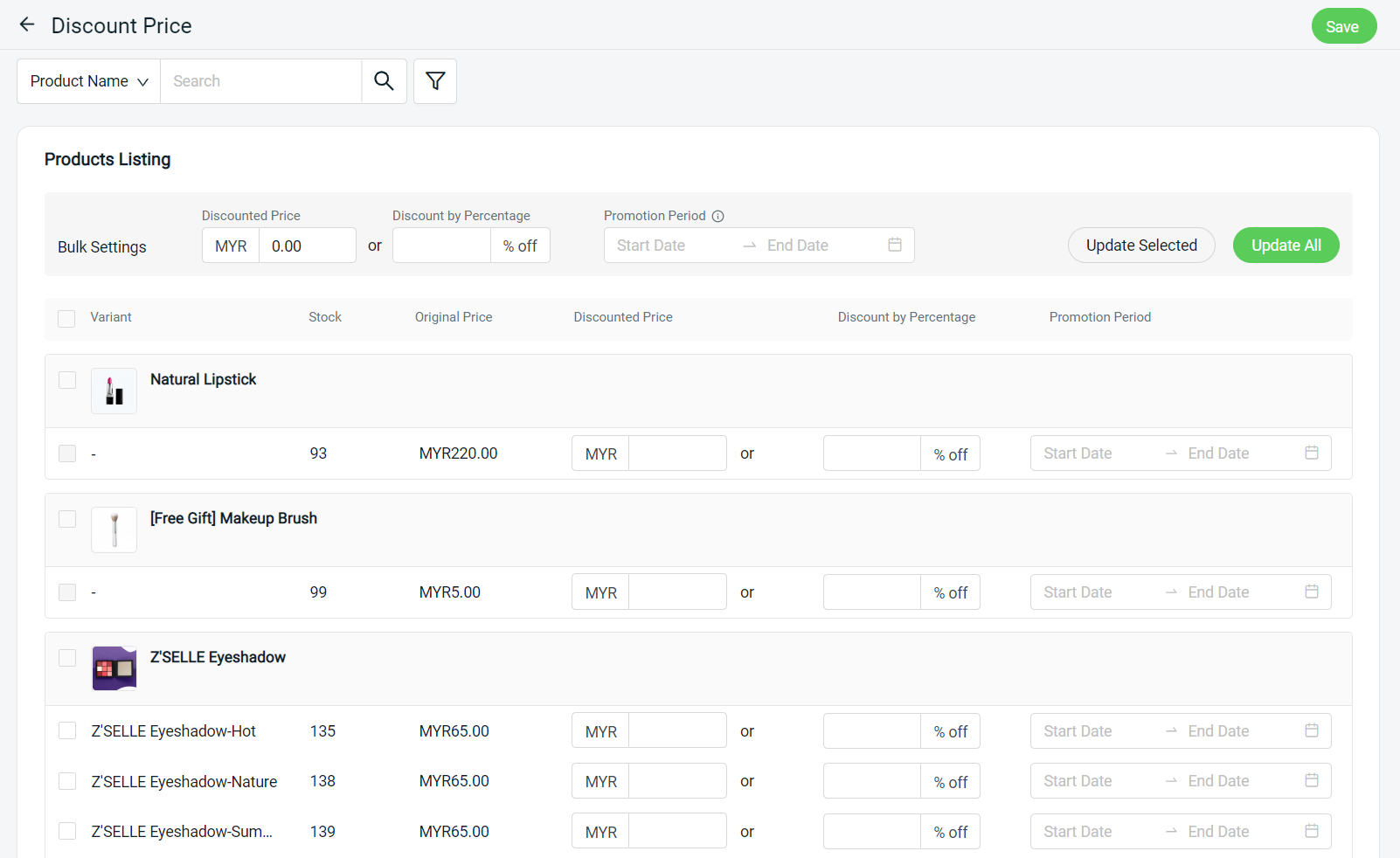 How To Set Product Discount Price For Webstore – SiteGiant Support Centre