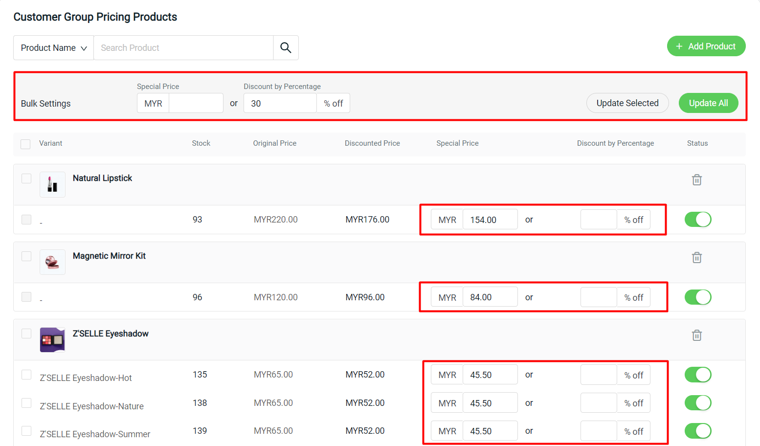 How To Set Special Price For Customer Group - SiteGiant Support Centre