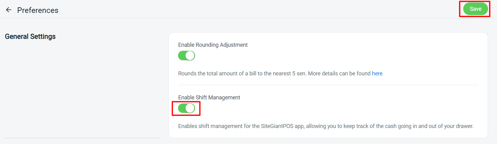 How To Set Up SiteGiant POS Shift Management - SiteGiant Support Centre