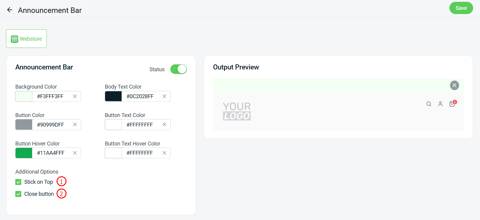 How To Add Announcement Bar To Your Webstore – SiteGiant Support Centre