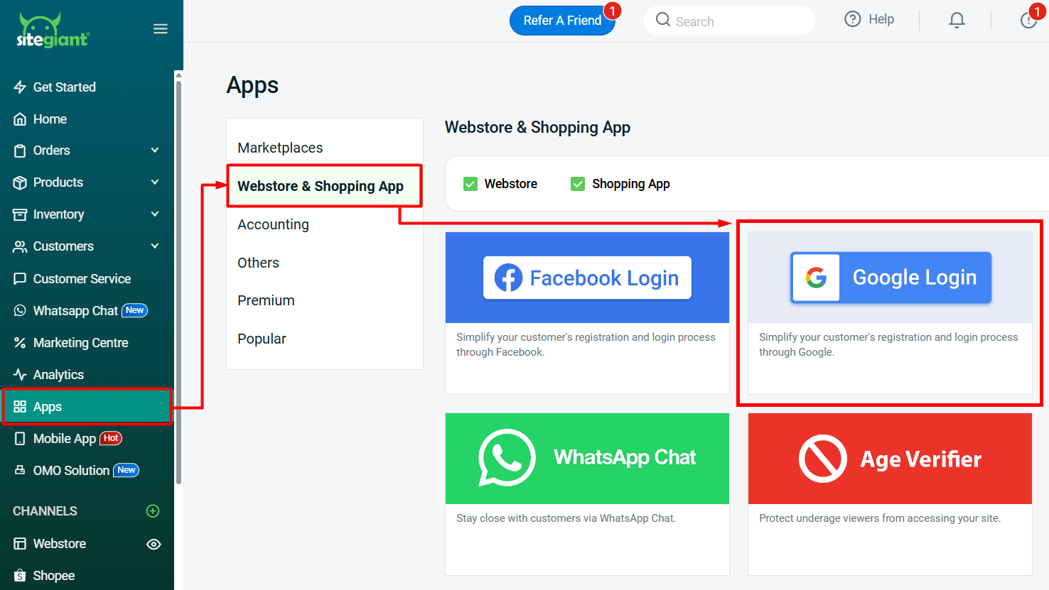 How To Set Up Google Login – SiteGiant Support Centre