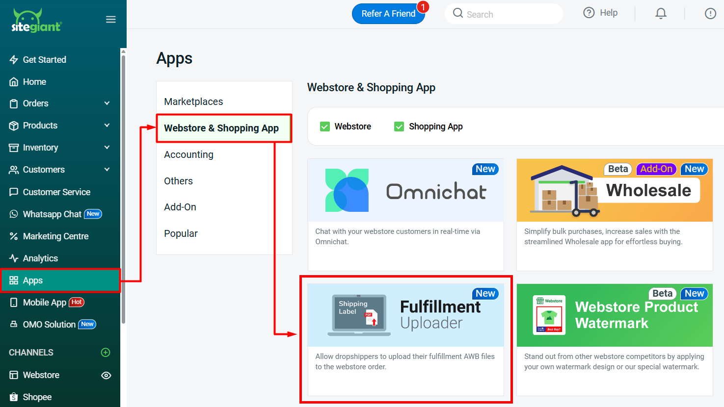 How To Set Up And Fulfill Dropship Order – SiteGiant Support Centre
