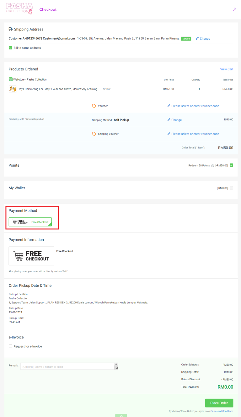 How To Set Up Free Checkout Payment Method – SiteGiant Support Centre