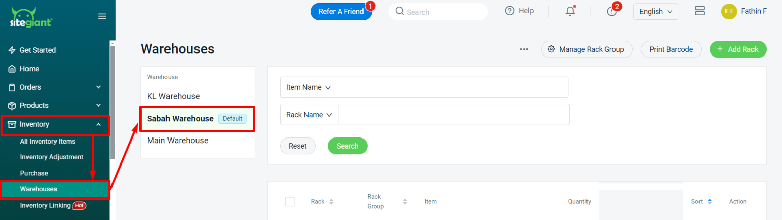 How To Bulk Print Rack Barcode Label – SiteGiant Support Centre
