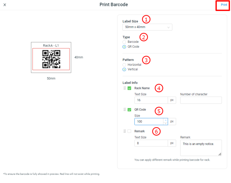 How To Bulk Print Rack Barcode Label – SiteGiant Support Centre