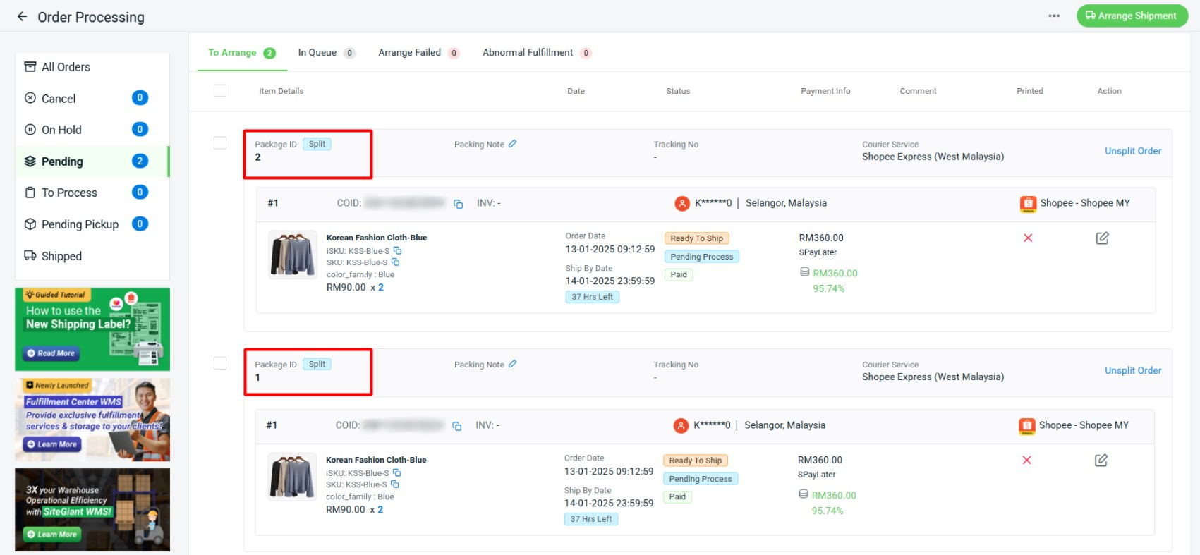 How To Split And Combine Lazada, Shopee & TikTok Order – SiteGiant ...