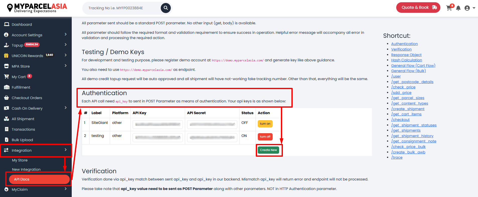 How To Integrate And Process Order With MyParcel Asia – SiteGiant Support Centre