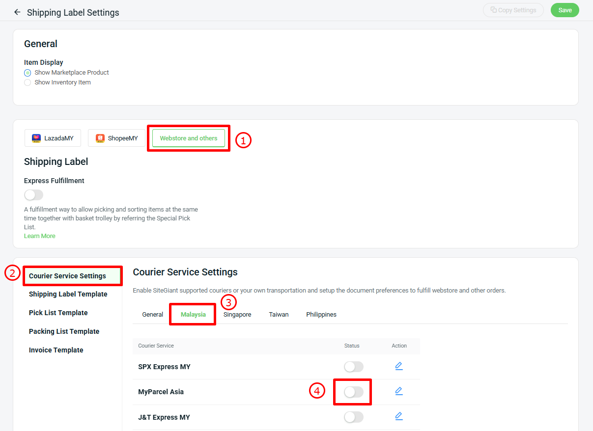 How To Integrate And Process Order With MyParcel Asia – SiteGiant Support Centre