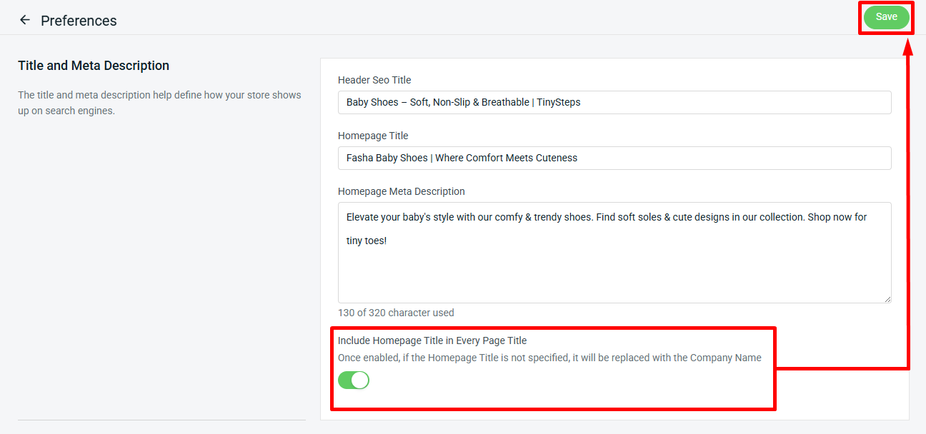 How To Setup SEO For Webstore – SiteGiant Support Centre