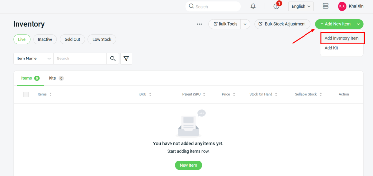 How To Create Inventory Item – SiteGiant Support Centre