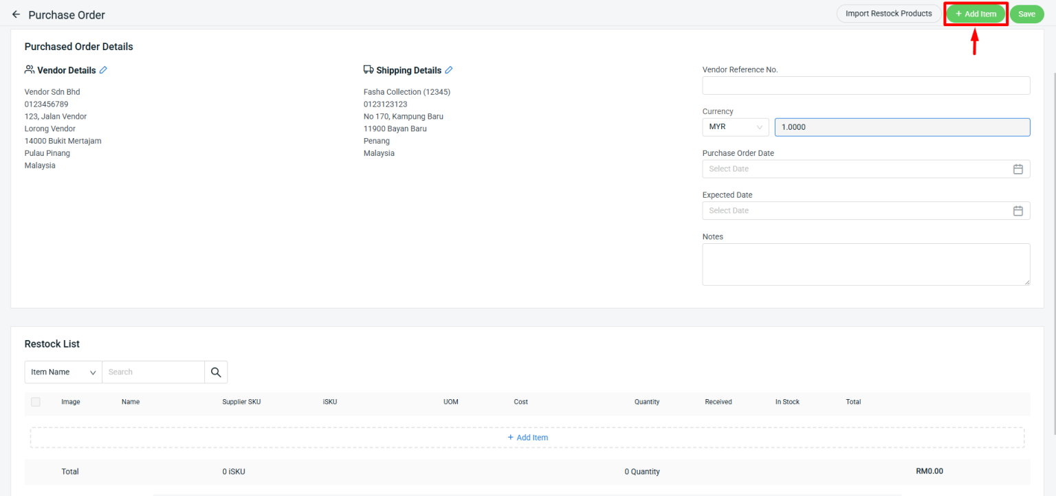 How To Create Purchase Order – SiteGiant Support Centre