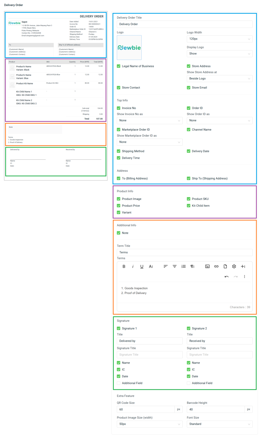How To Customize Invoice, Delivery Order And Packing Note Template ...