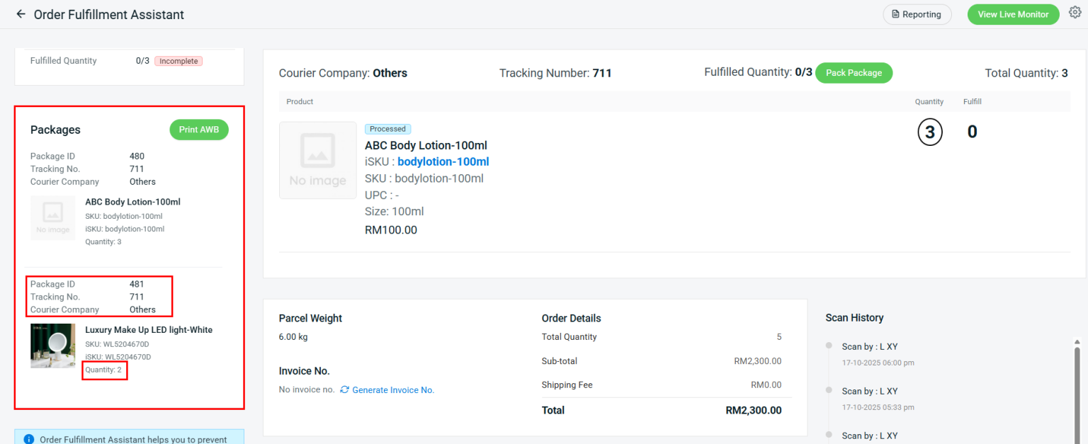 How to Split Packages using Order Fulfillment Assistant – SiteGiant ...