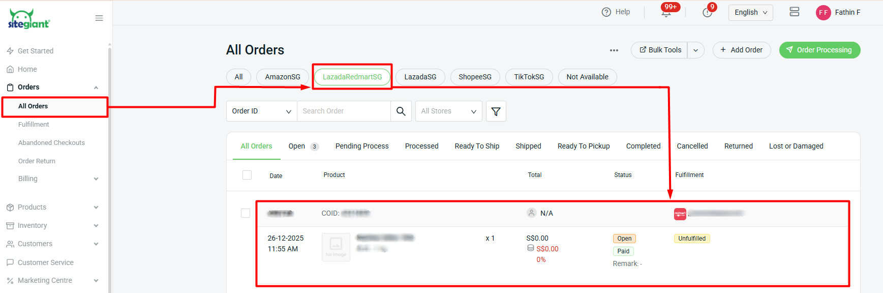 How To Integrate With RedMart – SiteGiant Support Centre